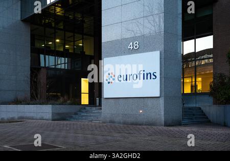 The Eurofins laboratorium headquarters in Auderghem, Brussels Capital ...
