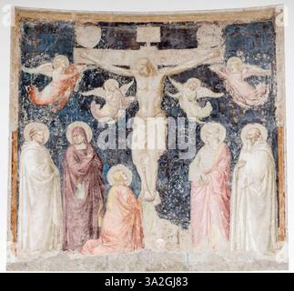 This piece by Taddeo Gaddi portrays a sacred biblical scene, rendered ...
