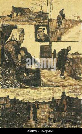 This painting by Vincent van Gogh features vivid hues and thick ...