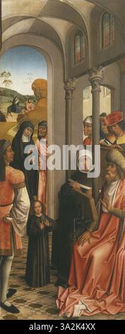 This religious artwork depicts a 12-year-old Jesus in the temple ...