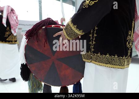 Traditional Saudi Arabian Drum Performance - Cultural Celebration Stock ...