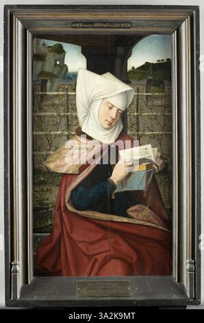 This oil painting by Jan Provoost depicts the biblical scene of Abraham ...