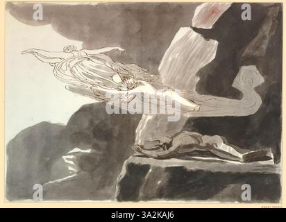 This drawing illustrates the scene from Act II, Scene 2 of *Macbeth ...