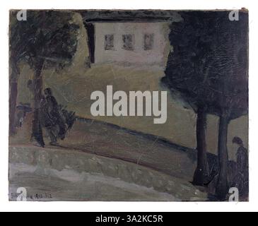The image represents Arnold Schoenberg, a key composer in the early ...