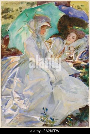 In this watercolor painting, 'Simplon Pass The Lesson', John Singer ...