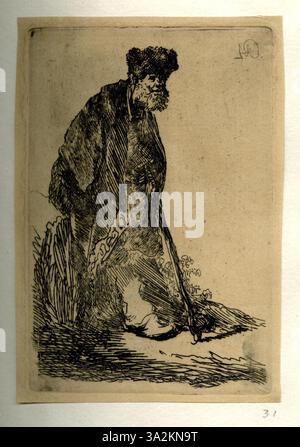 A 1941 etching by Rembrandt that highlights his mastery in tonal ...