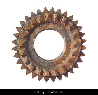 A closeup shot of the gears of a machine on a blurred background Stock ...