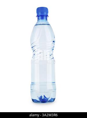 smal blue bottle with water isolated Stock Photo - Alamy