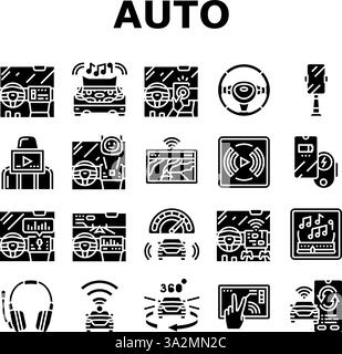 Voice control apps glyph icons set. Mobile voice commands. Sound ...