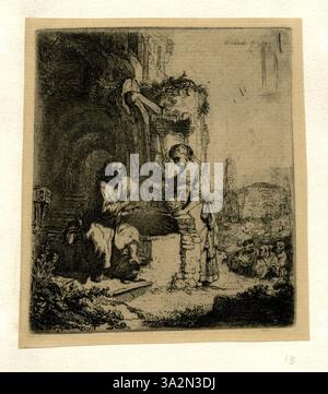 This 1941 Rembrandt etching exemplifies the artist’s use of contrast ...