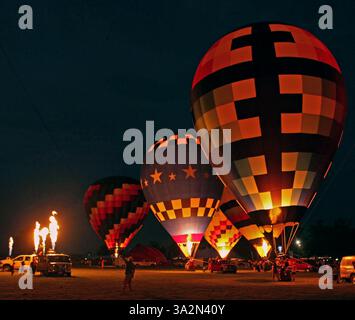 July 12, 2014 - Middletown, Ohio, U.S - A Hot Air Balloon crew member ...