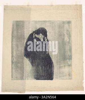 'The Kiss III' by Edvard Munch depicts a couple in an intimate embrace ...