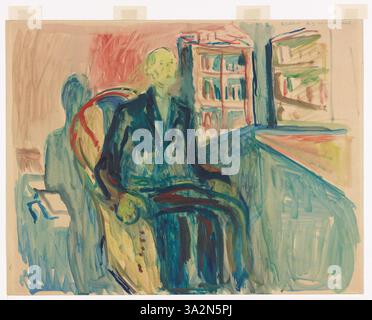 This self-portrait by Edvard Munch, captured between 1909 and 1910 ...