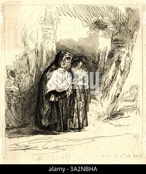 This 19th-century engraving by François Basan, based on a Rembrandt ...