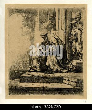 An etching demonstrating Rembrandt’s mastery of texture, light, and ...