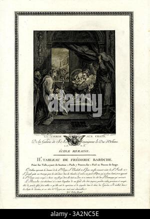 Johann Friedrich Leybold - La Vierge aux chats, 1855,0609.303 Stock ...