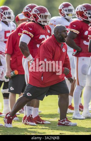Kansas City Chiefs running backs coach Todd Pinkston arrives at the ...