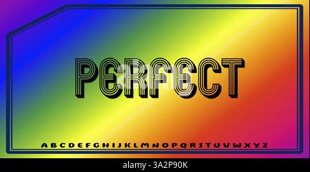 l project font, technical draw style alphabet. Geometrical typography ...