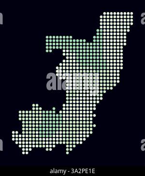 Congo map in dark color, oval map with neighboring countries. Vector ...