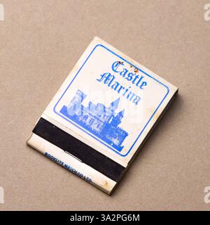 Castle Marina, 1960's matchbook matchbox Stock Photo - Alamy