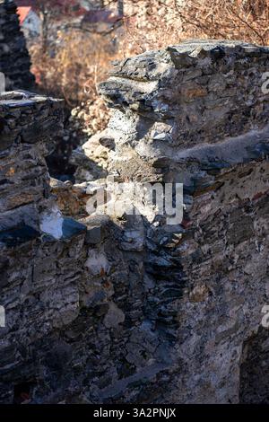 The texture of an ancient destroyed stone wall Stock Photo - Alamy