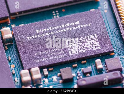 Embedded microcontroller. A chip that includes a processor, memory and ...