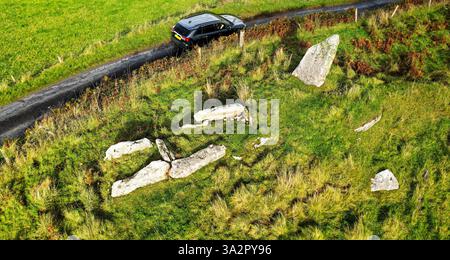 Cragabus prehistoric Clyde type chambered cairn Neolithic megalithic ...