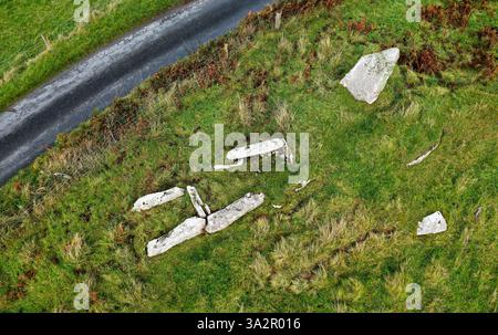 Cragabus prehistoric Clyde type chambered cairn Neolithic megalithic ...