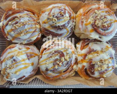homemade buns with nut sprinkles Stock Photo - Alamy