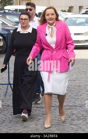 FILE - Elena Lasconi, the Save Romania Union (USR) party candidate in ...