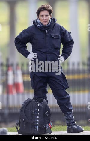 Vicky McClure on set filming the BBC series 'Line of Fire' Featuring ...