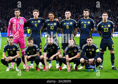 A Scotland team group photo ahead of the World Cup European Qualifiers ...