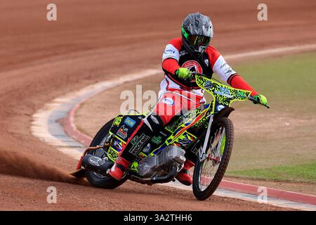 William Cairns of Belle Vue Aces during the Rowe Motor Oil Premiership ...