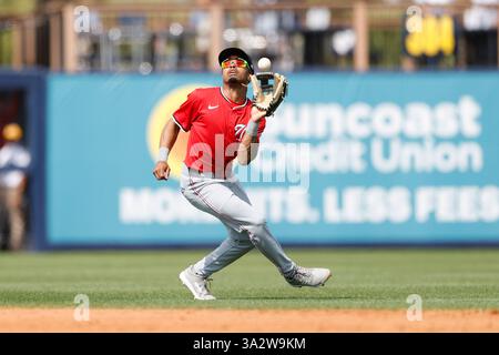 Washington Nationals shortstop Nasim Nunez (26) during an MLB Spring ...