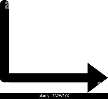 Elbow Arrow Right Angle Navigation Stock Vector Image & Art - Alamy
