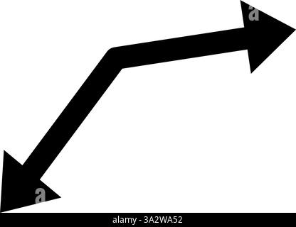 Elbow Arrow Angled Path Stock Vector Image & Art - Alamy