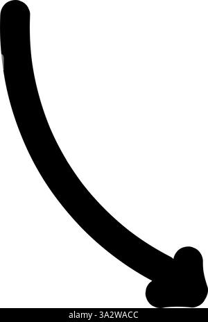 Elbow Arrow Direction Curve Stock Vector Image & Art - Alamy