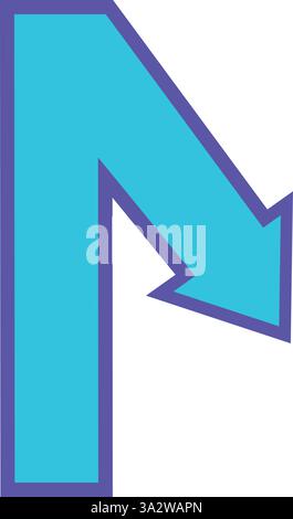 Elbow Arrow Downward Stock Vector Image & Art - Alamy