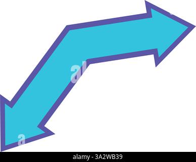 Elbow Arrow Angled Turn Right Sign Stock Vector Image & Art - Alamy