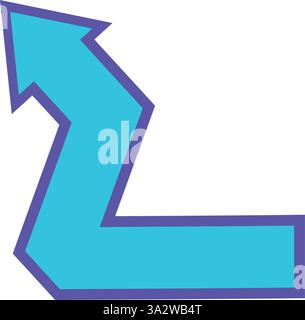 Elbow Arrow Zigzag Stock Vector Image & Art - Alamy