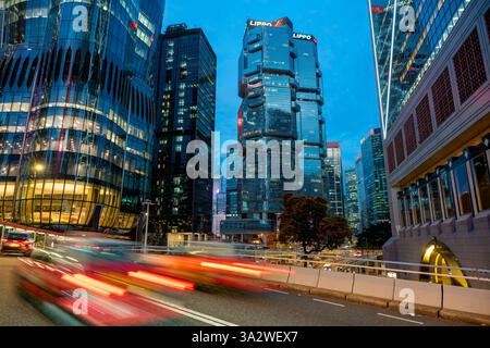 Central Financial district, The Lippo Centre, Hong Kong, China Stock ...