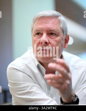 The head of the SPAR retail chain, Hans Reisch, during an interview ...