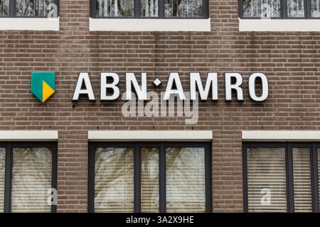 ABN AMRO bank sign logo on the office in Diemen Stock Photo - Alamy