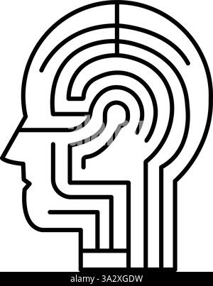 Vector illustration. Question mark maze. Unique path. Geometric forms Stock Vector Image & Art ...