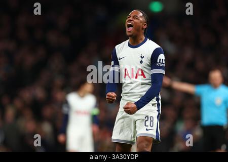 Wilson Odobert of Tottenham Hotspur after Tottenham Hotspur second goal ...