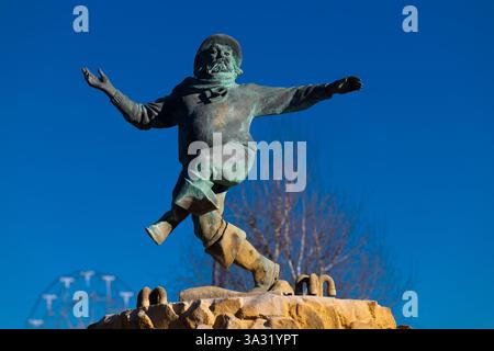 Skegness, Lincolnshire, UK - January 25th 2025 - Jolly Fisherman statue ...