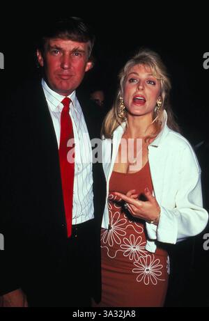 1991 Donald Trump Marla Maples John Barrett/PHOTOlink.net Stock Photo ...