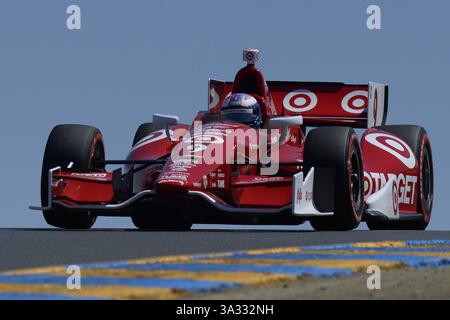 IndyCar driver Scott Dixon (9) exits turn 3A during the Grand Prix of ...