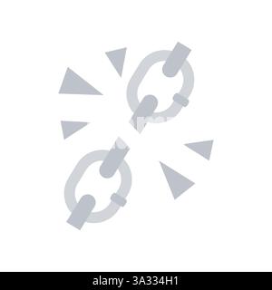 broken chains emoji symbol sign icon vector illustration Stock Vector ...