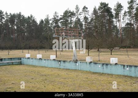 Boxberg, Germany. 14th Mar, 2025. A three-meter tower stands by the now ...